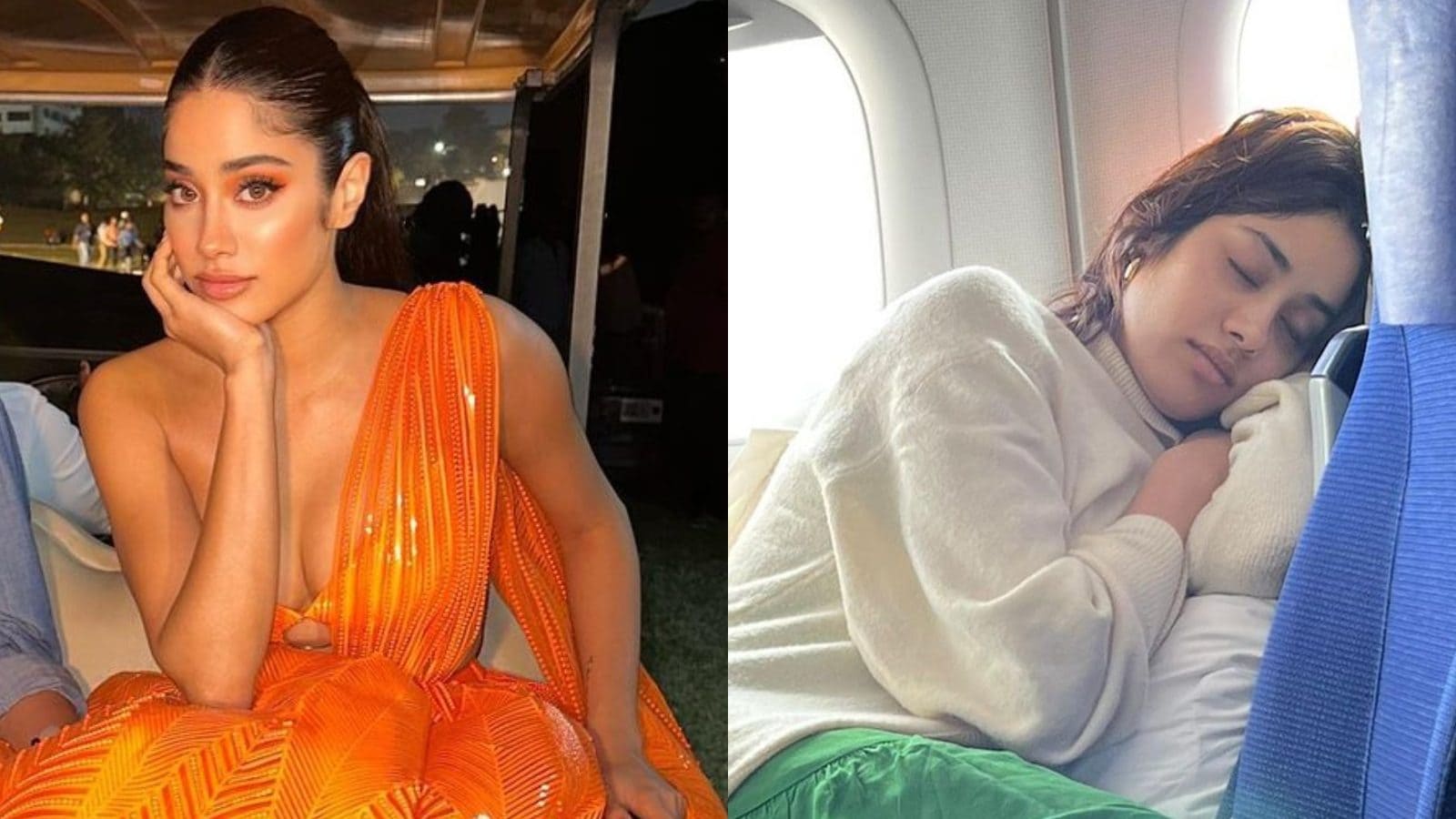 Janhvi Kapoor Shares Stunning Glimpses Of Her Posing In Orange Lehenga