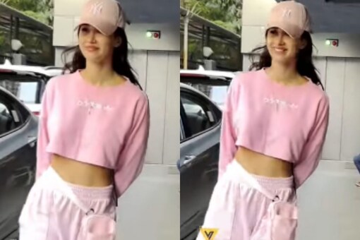 Pretty In Pink! Disha Patani Looks Gorgeous As She Sports Crop Top and ...