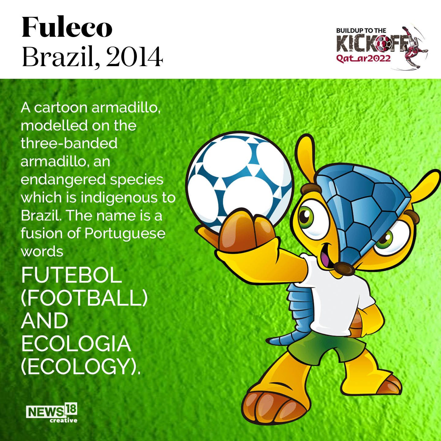 FIFA World Cup Mascots - From Zakumi to La'eeb - News18