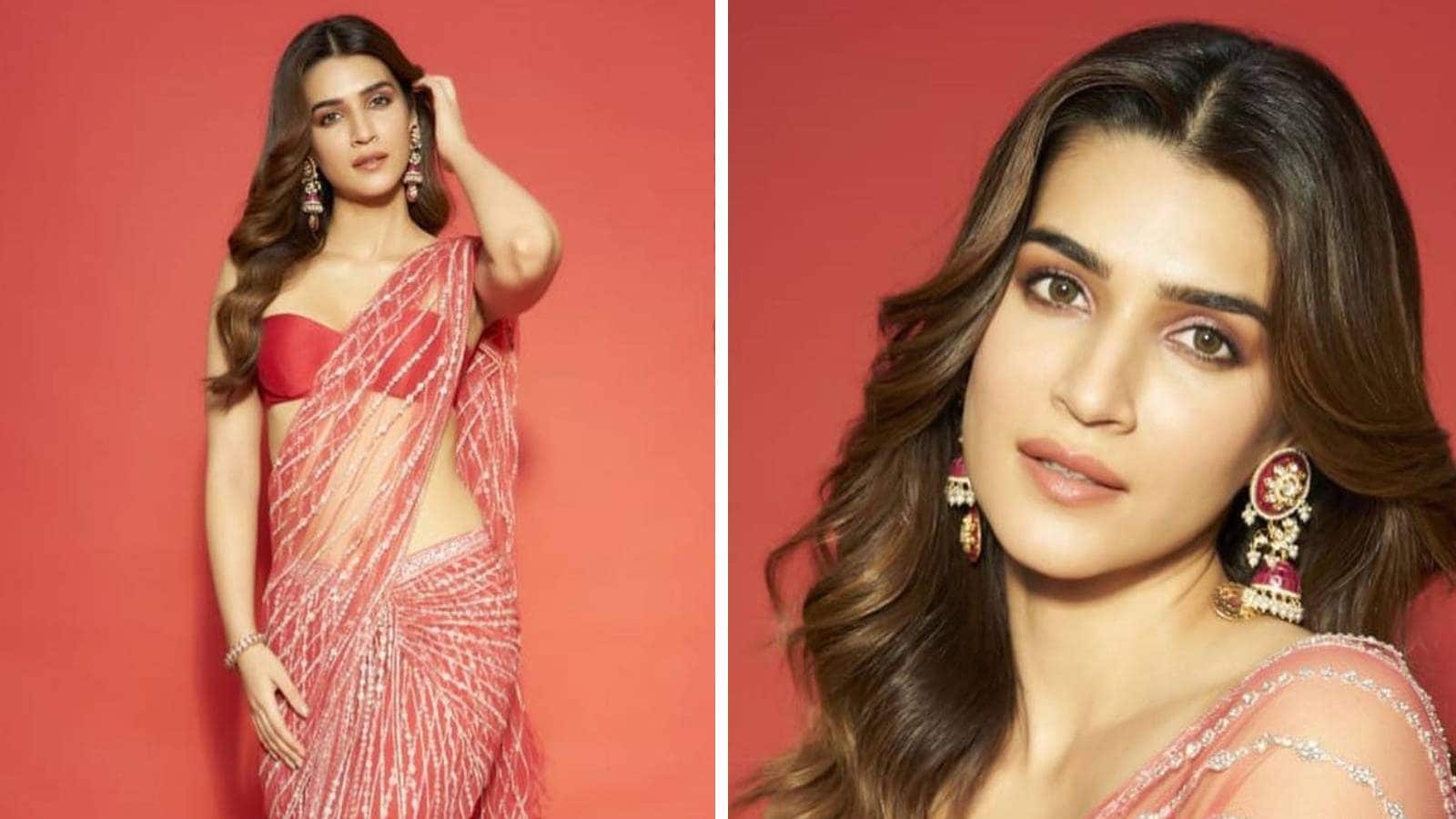 Kriti Sanon Spells Elegance In Sheer Red Sequin Saree, Check Out The Diva's Most Stunning Saree ...