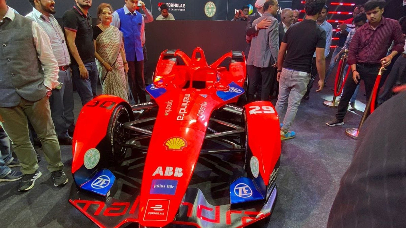 Mahendra Unveil Car for Hyderabad E-Prix - News18