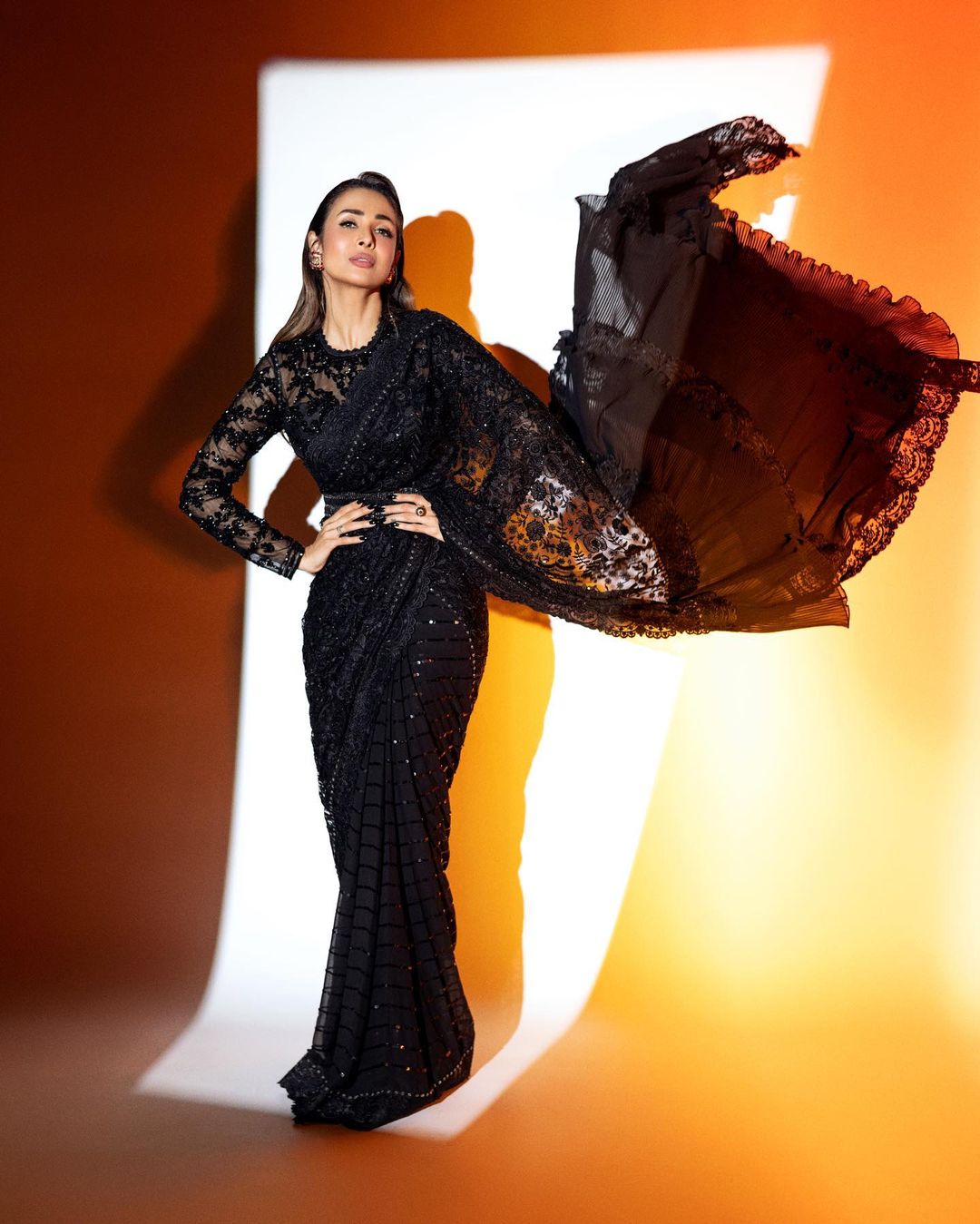 Malaika Arora Is A Sight To Behold In White Pearl-embellished Saree ...