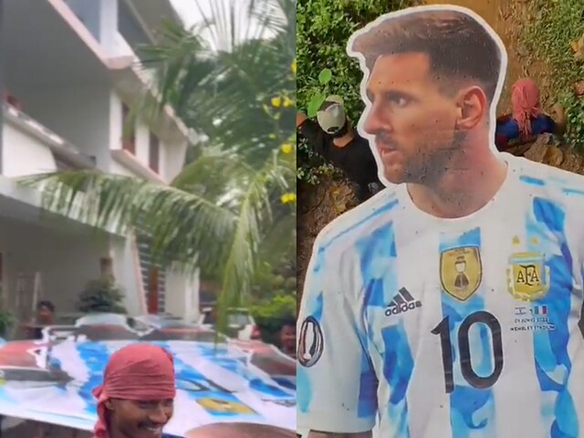 30-feet-tall Lionel Messi Cut Out Erected in Kerala Village As FIFA ...