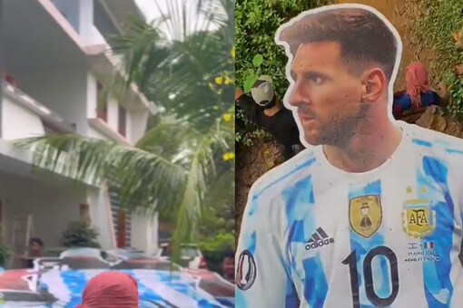 30-feet-tall Lionel Messi Cut Out Erected in Kerala Village As FIFA ...