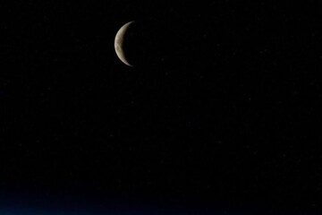 Cresent Moon From Space Station