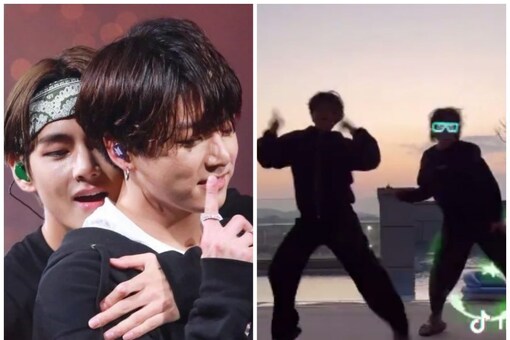 BTS: Jungkook and V Nail Run BTS Challenge, Taekook Fans Can't Believe Their Eyes - News18
