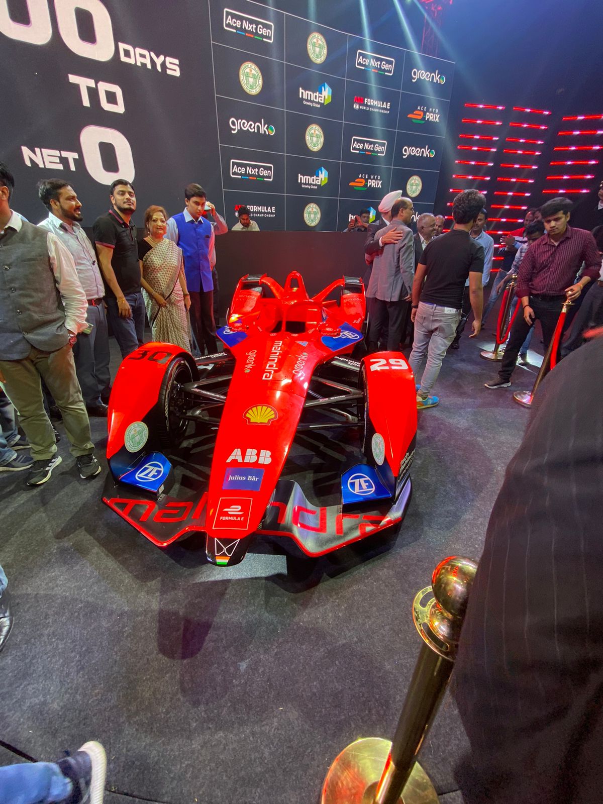 Mahendra Unveil Car for Hyderabad E-Prix - News18