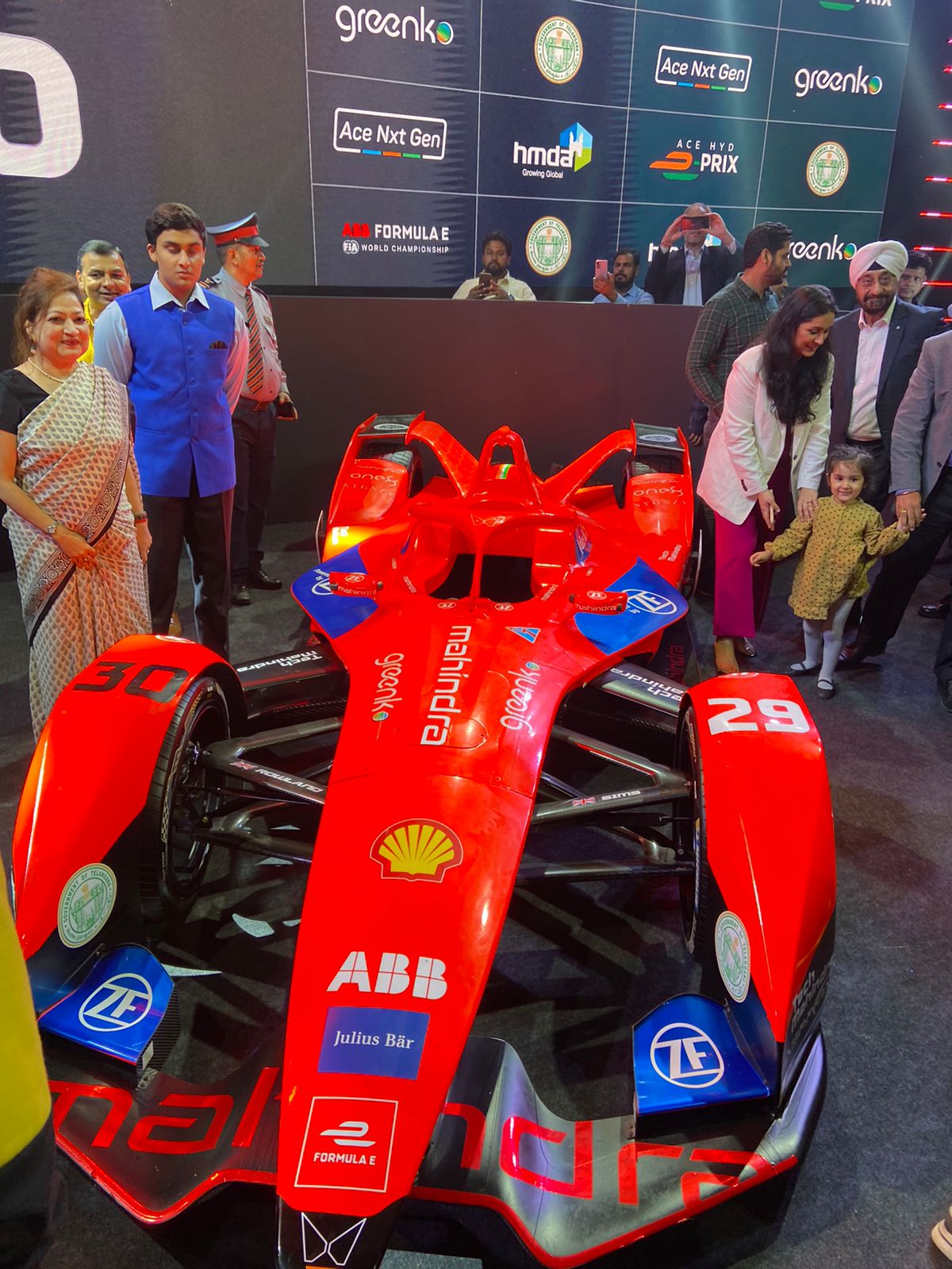 Mahendra Unveil Car for Hyderabad E-Prix - News18