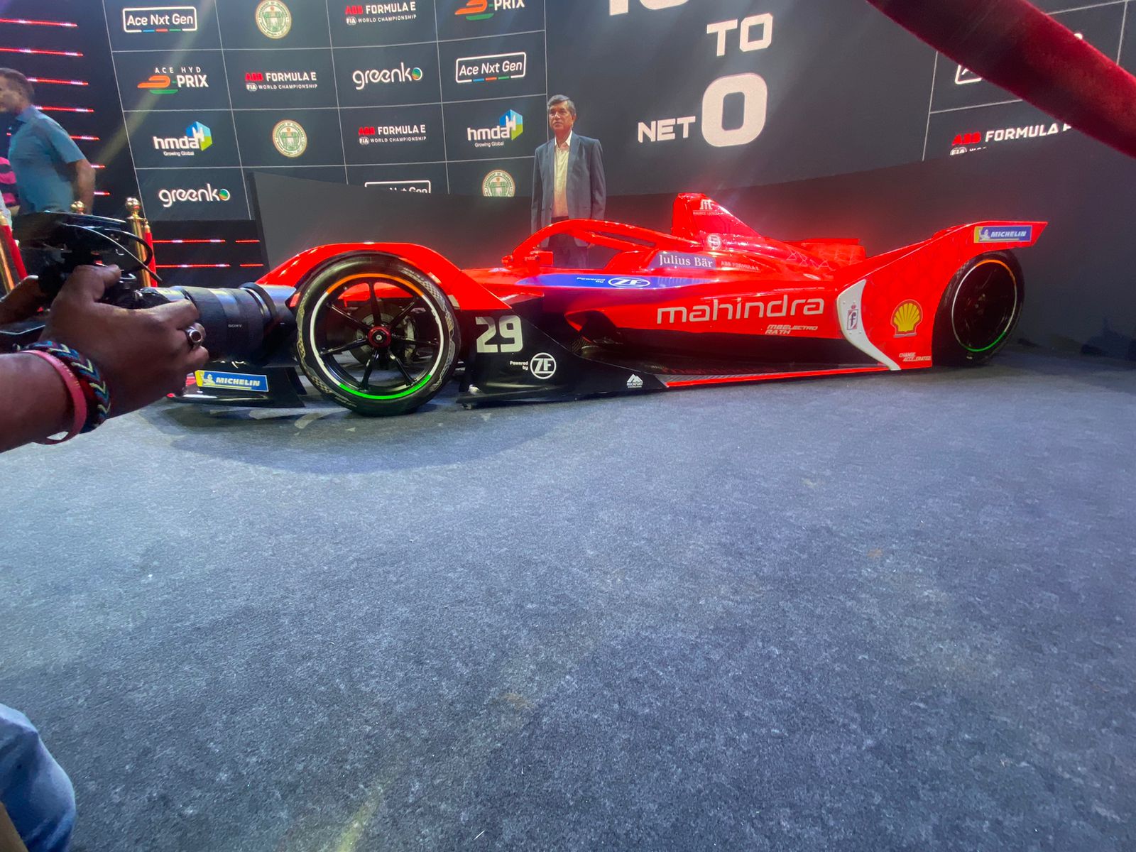Mahendra Unveil Car for Hyderabad E-Prix - News18