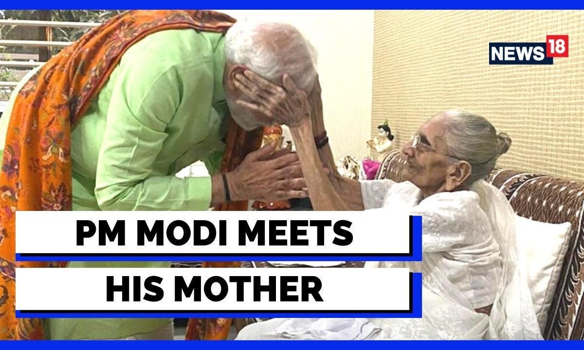 PM Modi Met His Mother Heeraben Modi At Her Residence In Gandhinagar ...