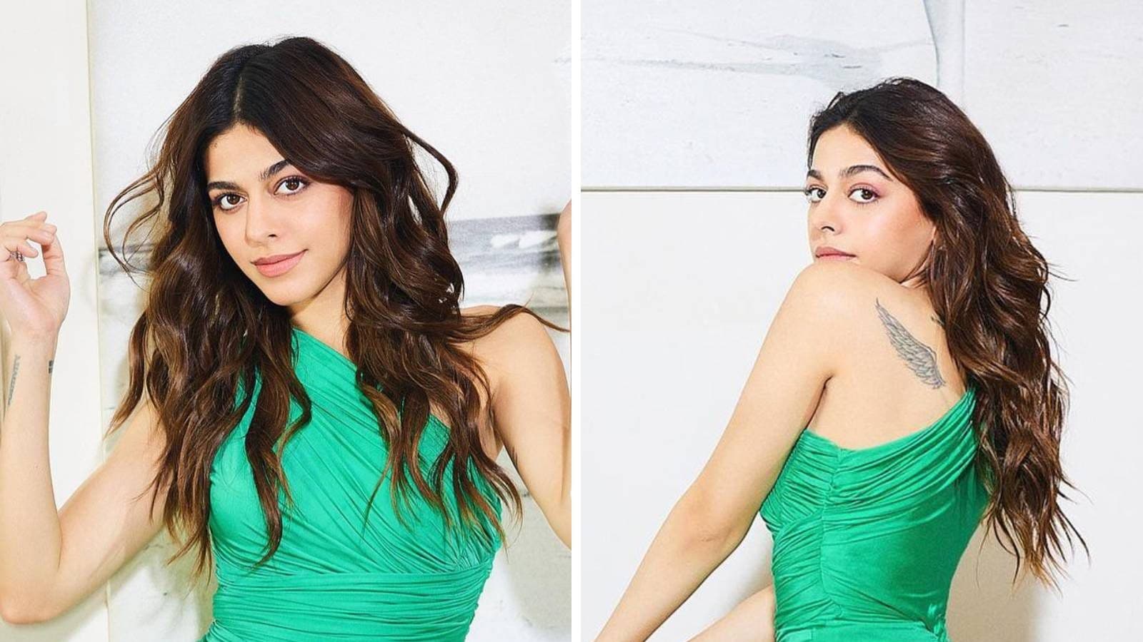 Alaya F Displays Toned Figure In Green Ruched Dress, Check Out The Diva ...