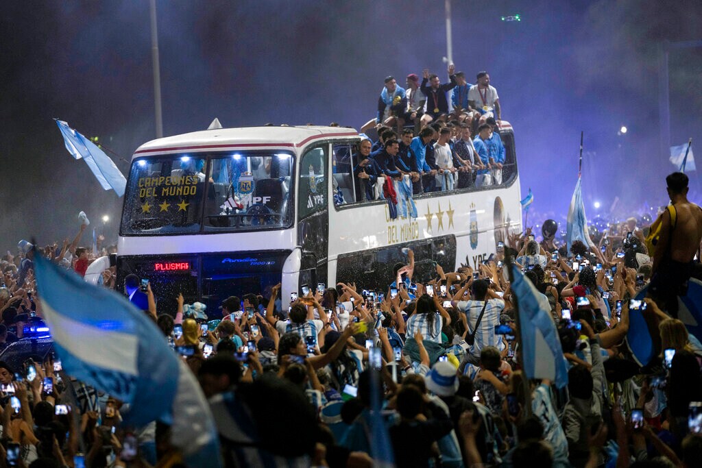 In Pictures Lionel Messi Co Celebrate Fifa World Cup Triumph With