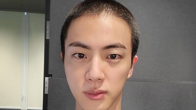 BTS: Jin Drops Pic of His Military Buzzcut Ahead of Enlistment, Says It's 'Cuter Than I Thought ...