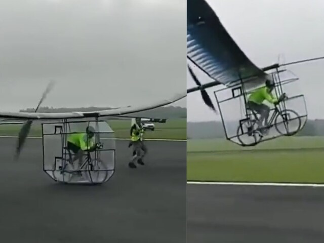 Man Tries to Fly a Plane While Riding Bicycle, Bizarre Invention Turns ...