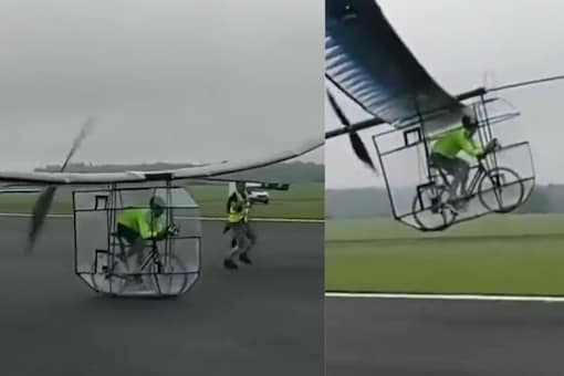 Man Tries to Fly a Plane While Riding Bicycle, Bizarre Invention Turns ...