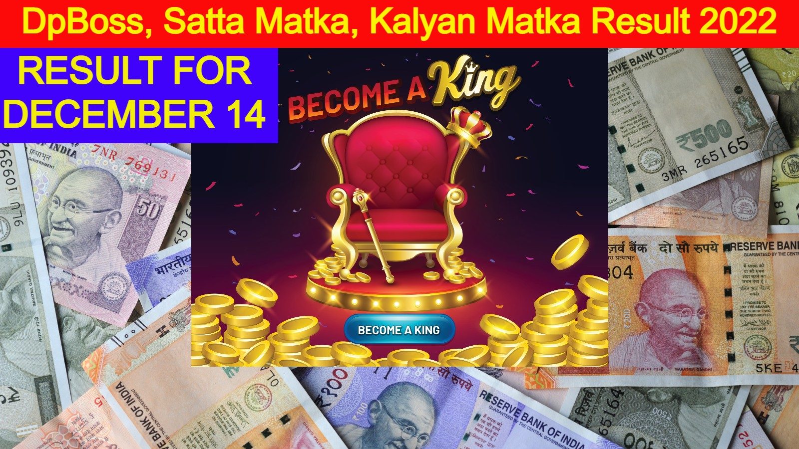 What is DpBOSS? LIVE Updates of Satta Matka Result for December 14 ...