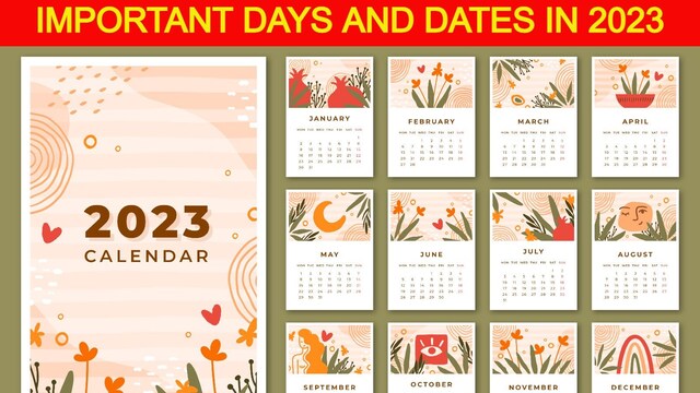 Calendar 2023: List of Important National, International Days and Dates ...