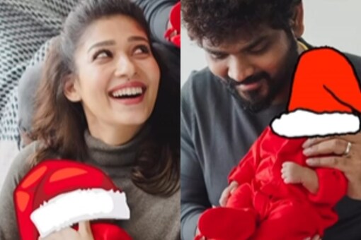 Nayanthara, Vignesh Shivan Hold Twins Uyir and Ulagam Close As They Celebrate First Christmas ...