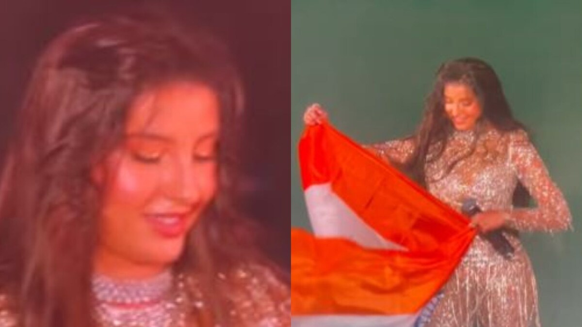 Nora Fatehi Proudly Screams Jai Hind, Waves Indian Flag at FIFA World ...