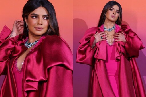 Priyanka Chopra Flashes Major Cleavage In Super Low Cut Gown Check Out