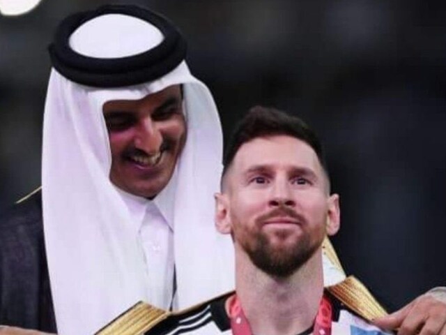 Lionel Messi Wears Traditional Qatari Robe Before Lifting World Cup ...