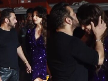 Salman Khan Hugs Ex-Girlfriend Sangeeta Bijlani, Kisses Her at His Birthday Bash, Watch - News18
