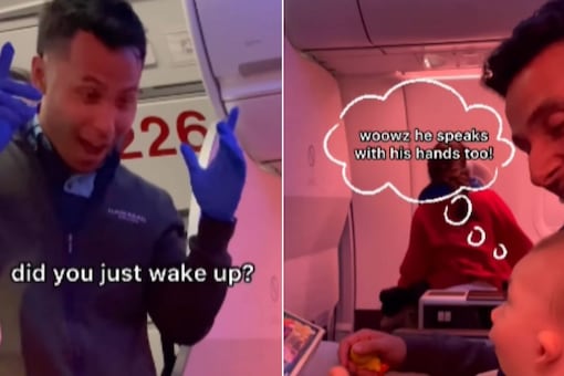 Flight Attendant Uses Sign Language to Communicate With Baby, Netizens ...