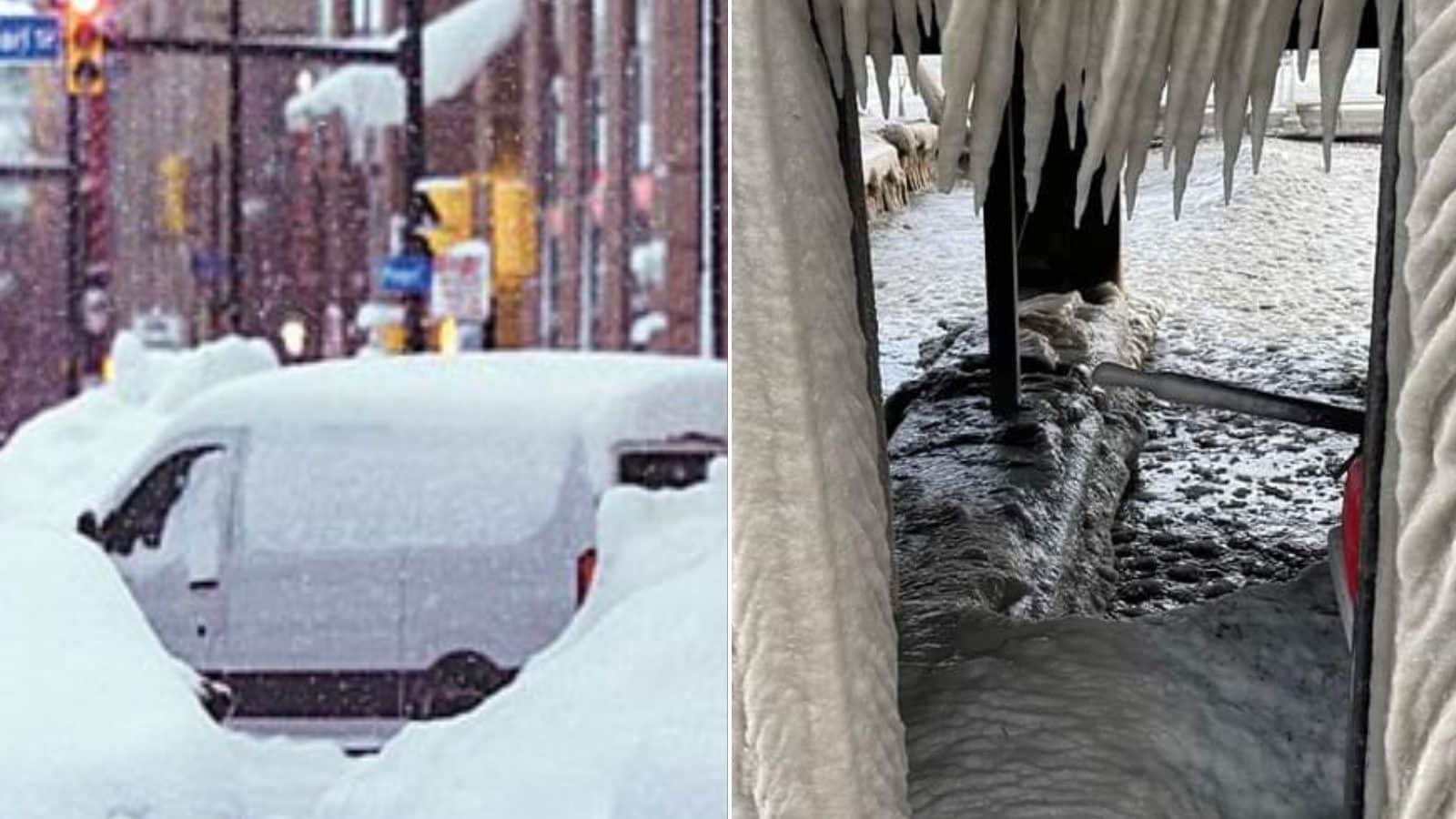 Photos And Videos Show Snow Piled up on Streets, Howling Winds as ...