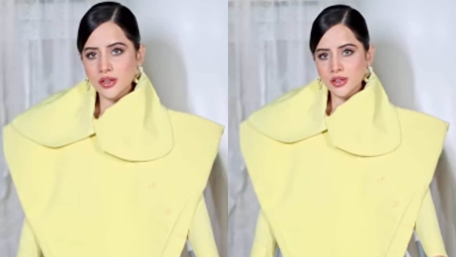 Urfi Javed Stuns All As She Sports Huge Triange-shaped Top, Pants ...