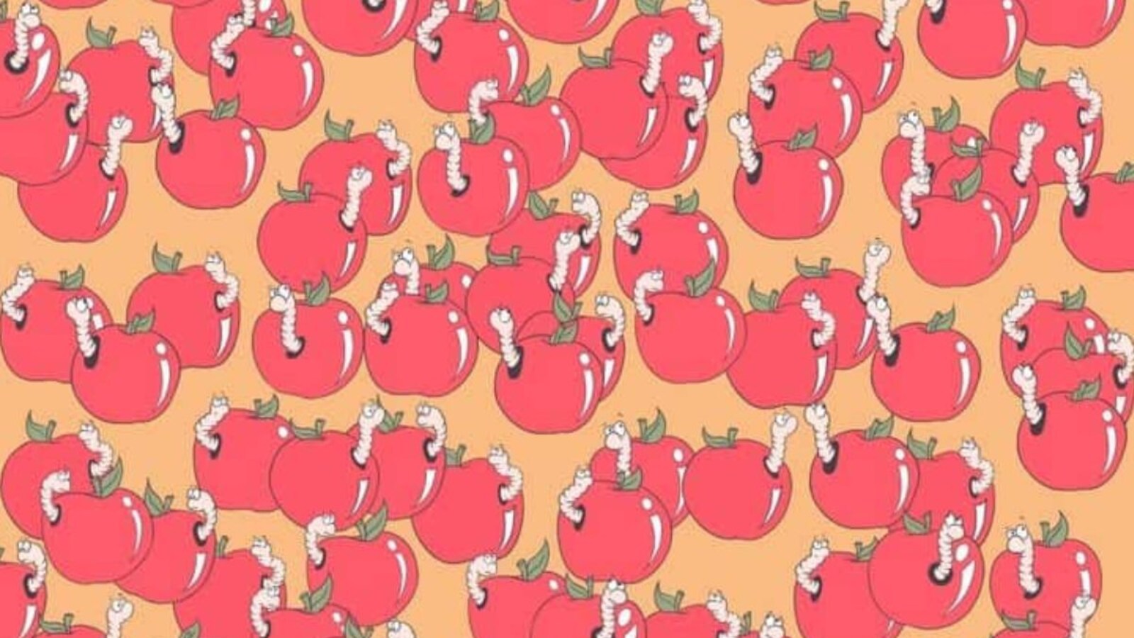 Optical Illusion: Can You Find The Apple Without Worms In This Picture ...