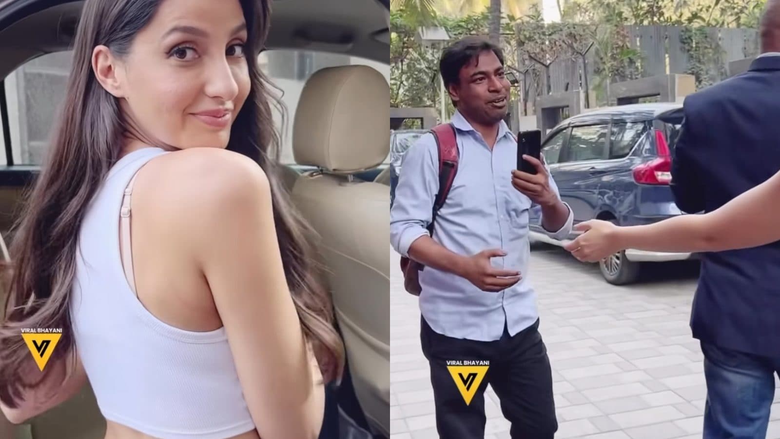 Nora Fatehi's Response After Fan Trips and Falls While Clicking Her ...