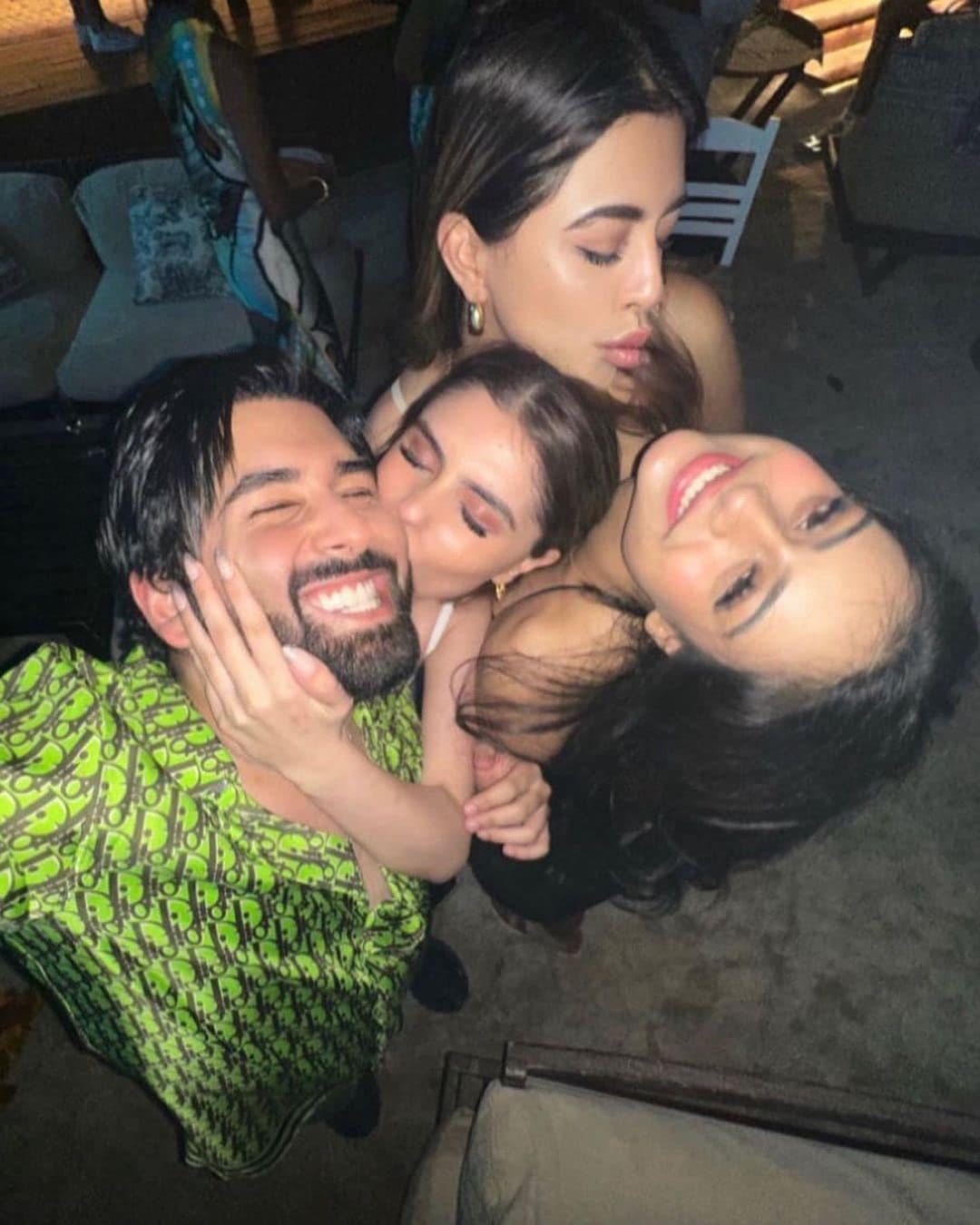 Nysa Devgn Turns Up The Heat In Black Dress With Plunging Neckline As ...