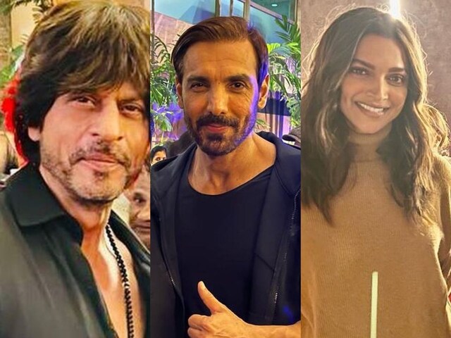Pathaan Screening: SRK, John Twin in Black; Deepika Stuns in Beige Outfit; See Inside Pics - News18
