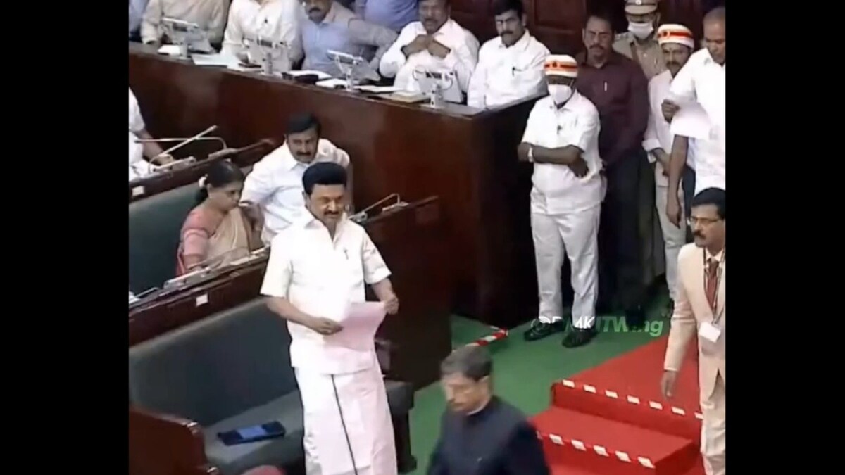 TN Assembly Begins With Ruckus Over Renaming Row; Guv Ravi Exits During ...