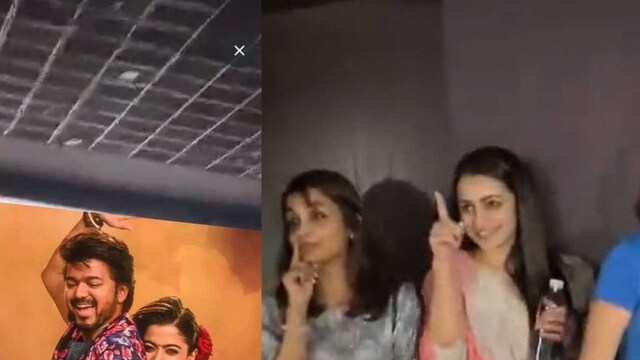 Trisha Krishnan Watches Thalapathy Vijay’s Varisu In Theatre; Video ...