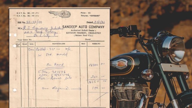 Old Bill of Royal Enfield Bullet 350cc Bought in 1986 Goes Viral, Shows ...