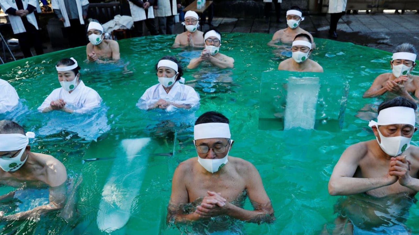 Japan’s Shinto Festival Sees Men Bathing In Ice-Cold Water In Tokyo ...