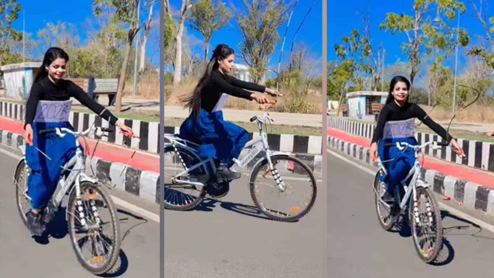 Watch: This Girl Performing A Risky Stunt On Her Bicycle Is A Must ...
