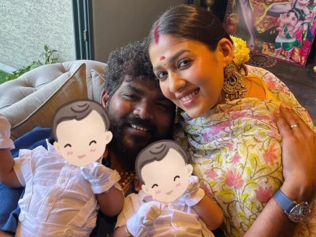 Vignesh Shivan Shares Unseen Family Pic With Nayanthara, Twins to Wish ...