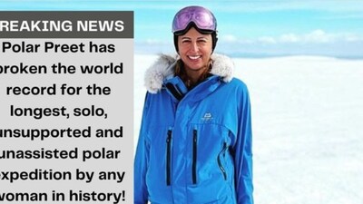 Indian-Origin Preet Chandi Breaks Record For Longest Solo Expedition to ...