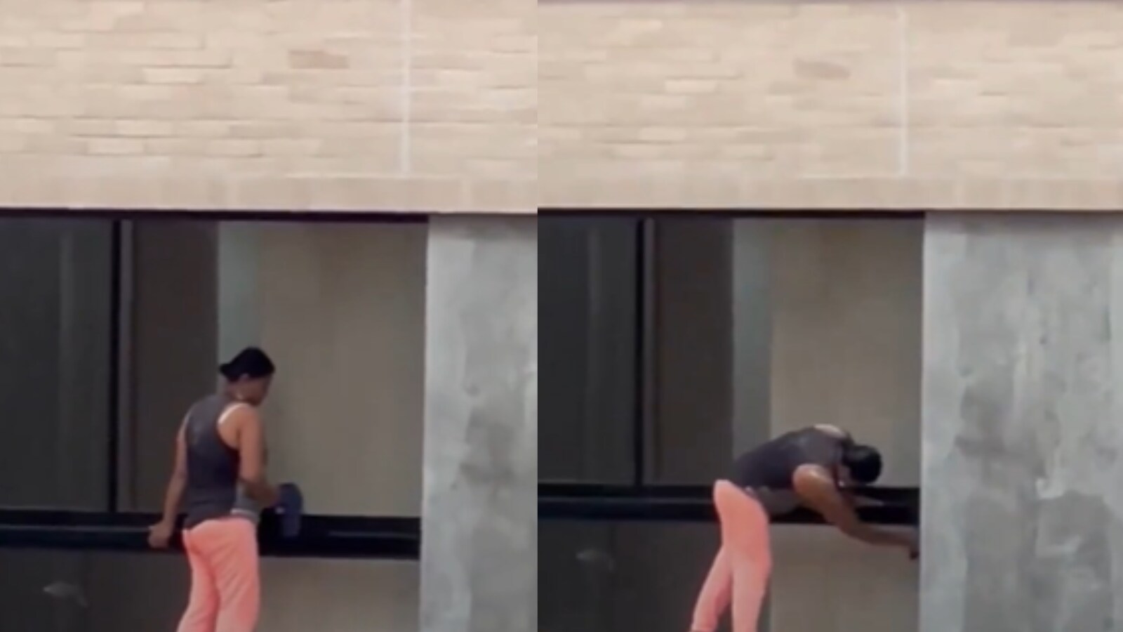 WATCH: Woman Wipes Windows While Standing on Ledge of High-rise ...