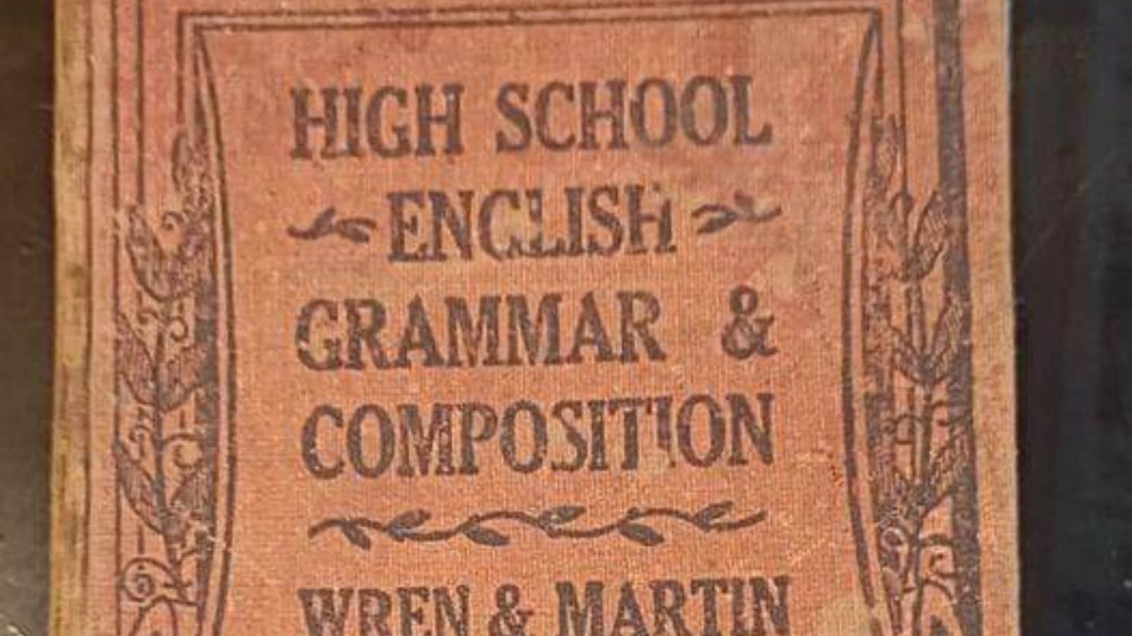 'Bible of Learning English': Wren and Martin's Old Edition Makes ...