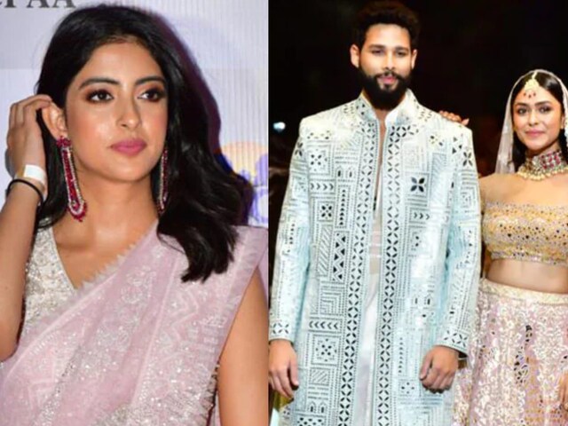 Navya Nanda Stuns in Pink Saree As She Cheers For Rumoured BF Siddhant ...