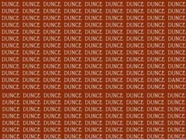 Find The Word 'Dance' In This Brain Teaser, You Only Have 18 Seconds ...