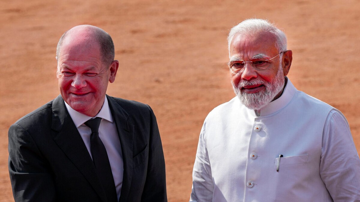 German Chancellor Olaf Scholz Arrives in New Delhi, Meets PM Modi - News18
