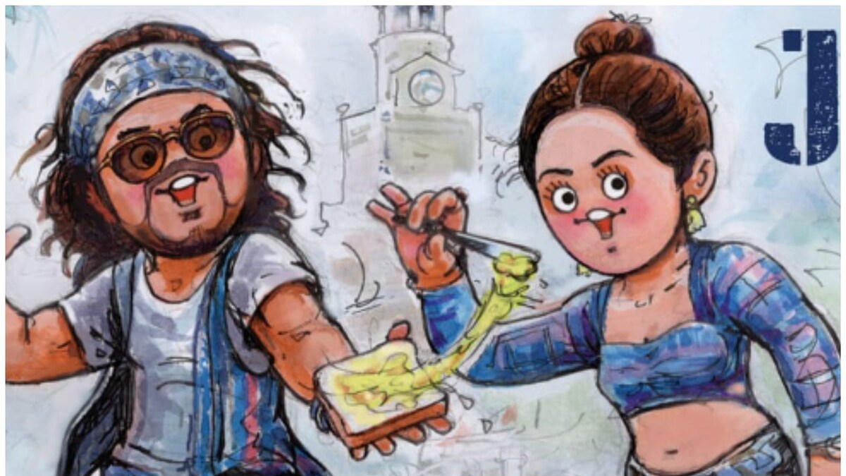 Shah Rukh Khan, Deepika Padukone's Amul Doodle from 'Jhoome Jo Pathaan ...