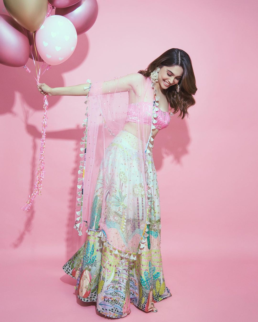 Sharvari Wagh Is A Sight For Sore Eyes In Pink Lehenga And Choli With ...