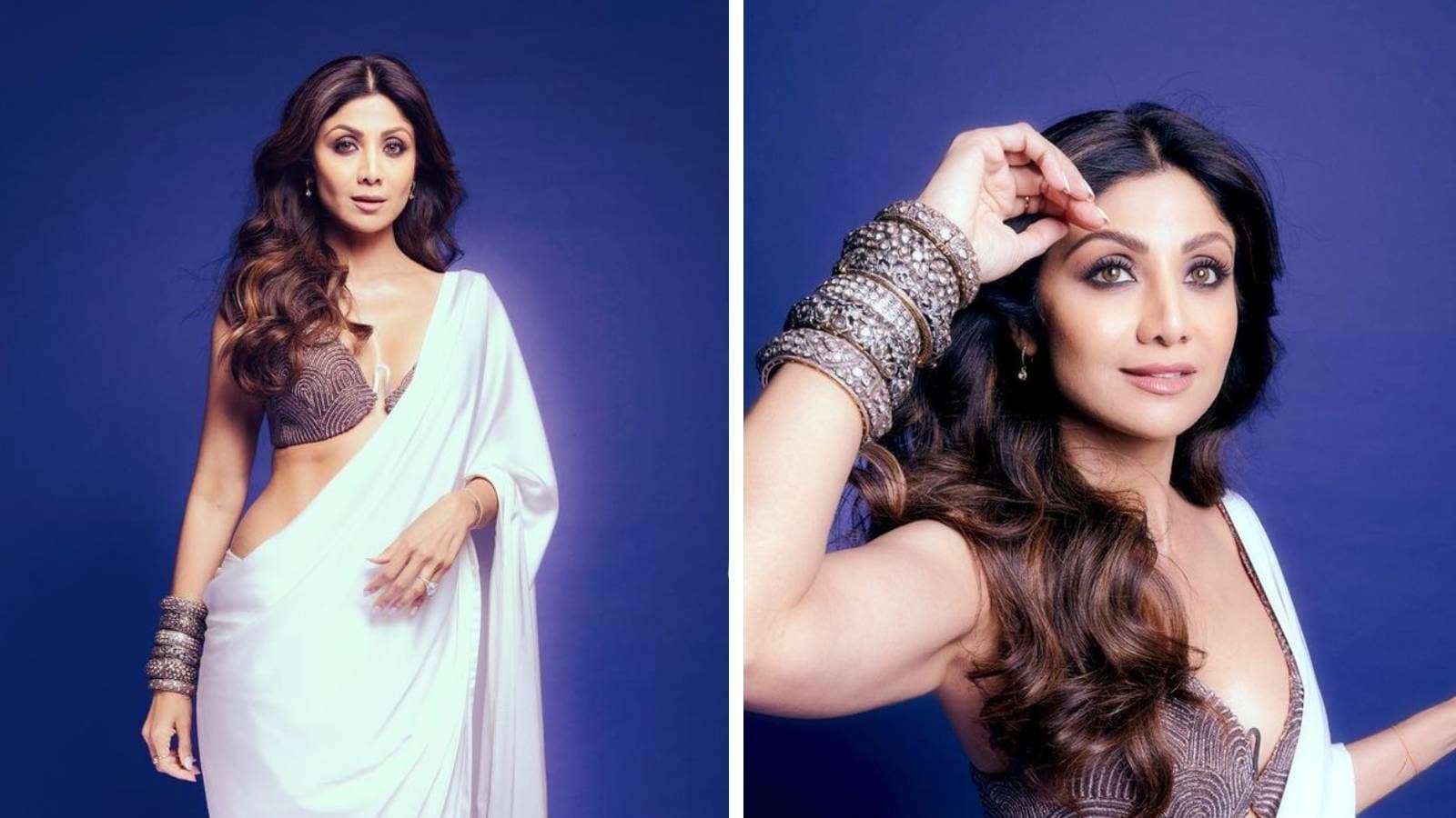 Shilpa Shetty Turns Heads In Plain White Saree, Check Out The Diva's Sensuous Saree Looks In ...