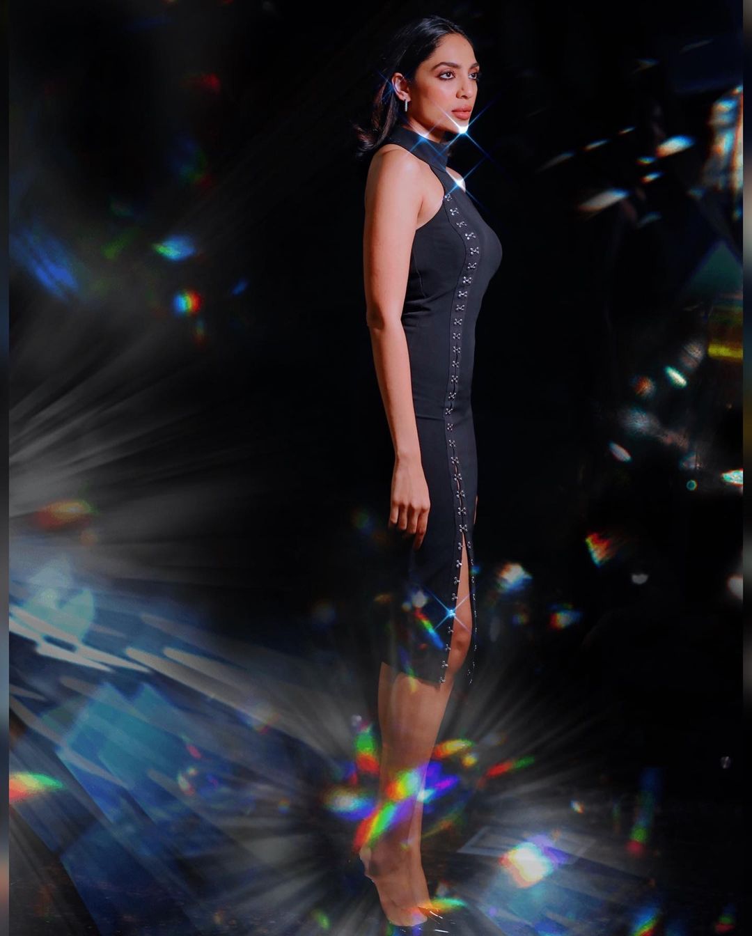Sobhita Dhulipala Looks Mesmerising In Black Dress With Thigh High Slit