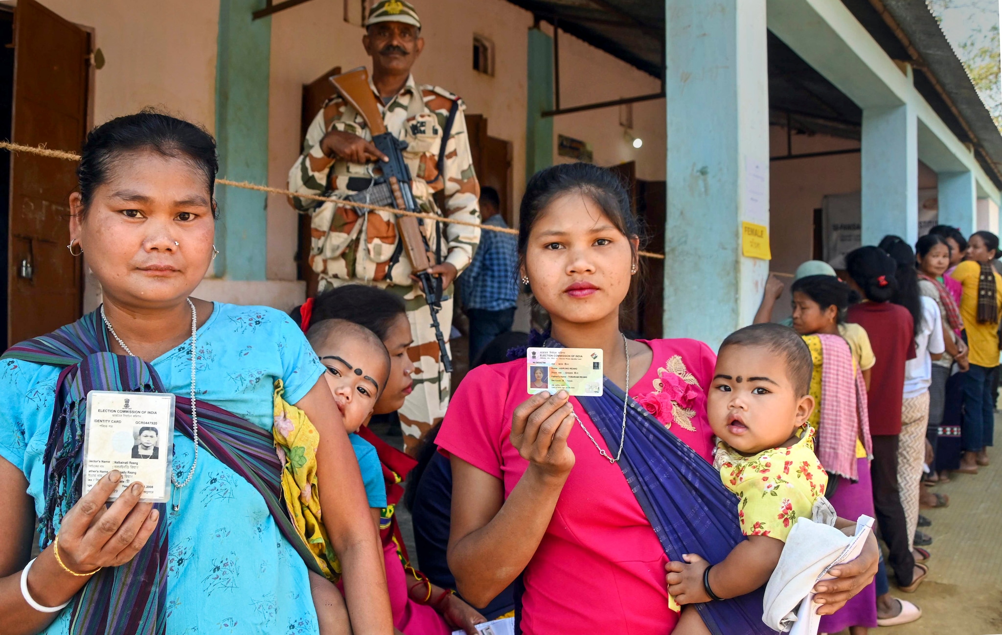 In Pics | Voting for Multi-Cornered Tripura Elections Underway, Women ...